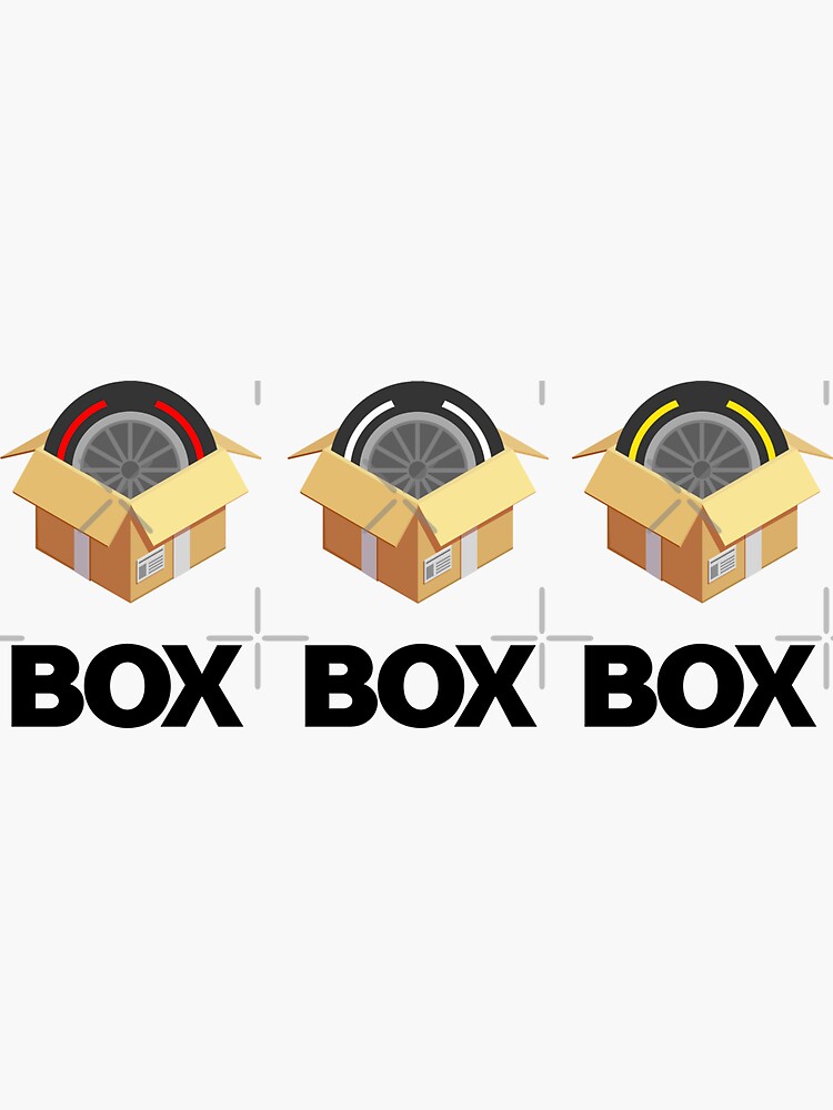 "BOX BOX BOX" Sticker by skyb0rn | Redbubble