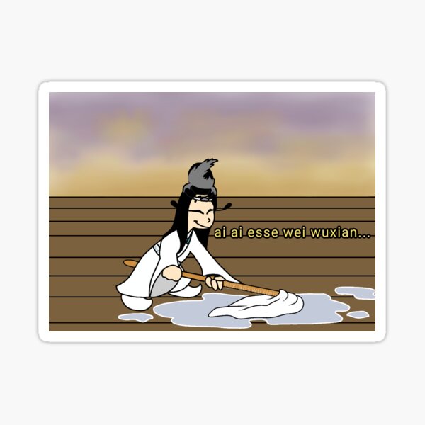 "Passando pano Wei Wuxian" Sticker for Sale by ronandreamer | Redbubble