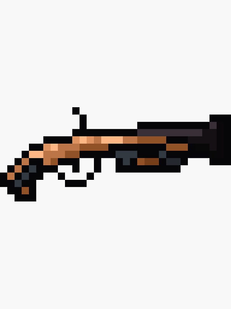 "8bit retro pistol" Sticker for Sale by djloupe | Redbubble