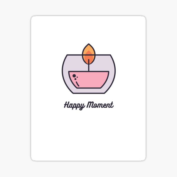 "Happy moment" Sticker by Mdesign01 | Redbubble