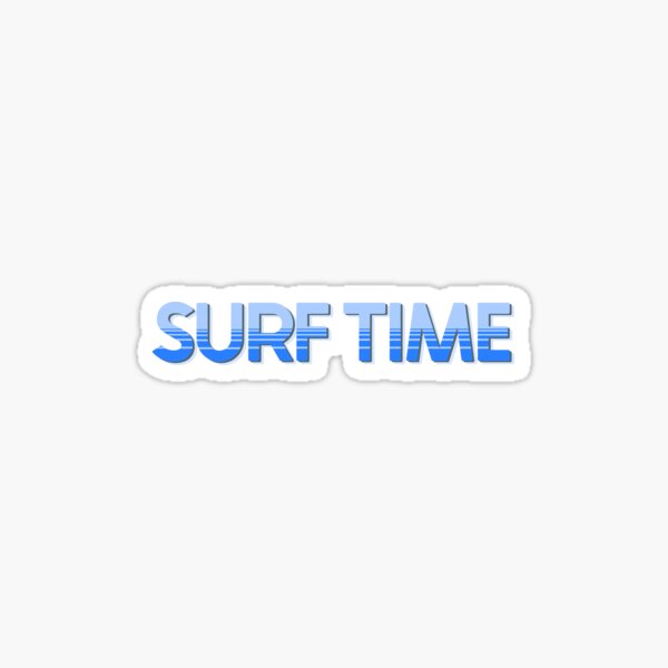 "Surf Time - retro style lettering" Sticker for Sale by Shandlar ...