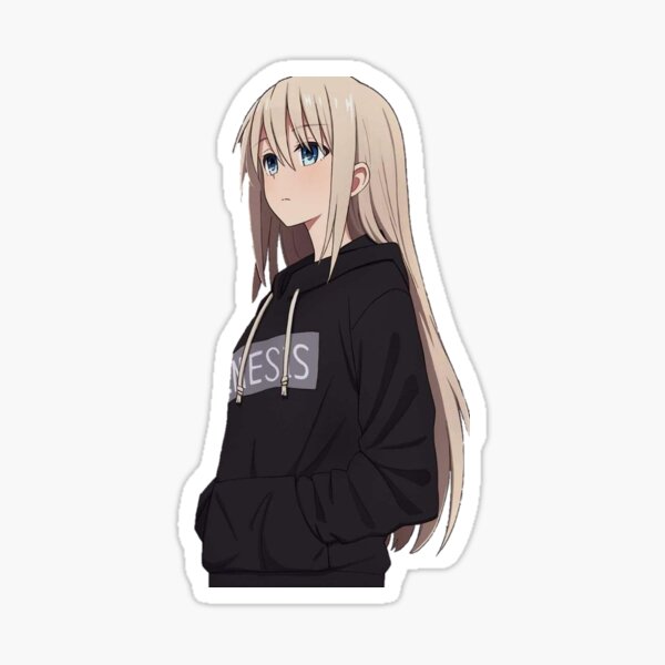 "blond hair anime girl stickers" Sticker by satti94 | Redbubble