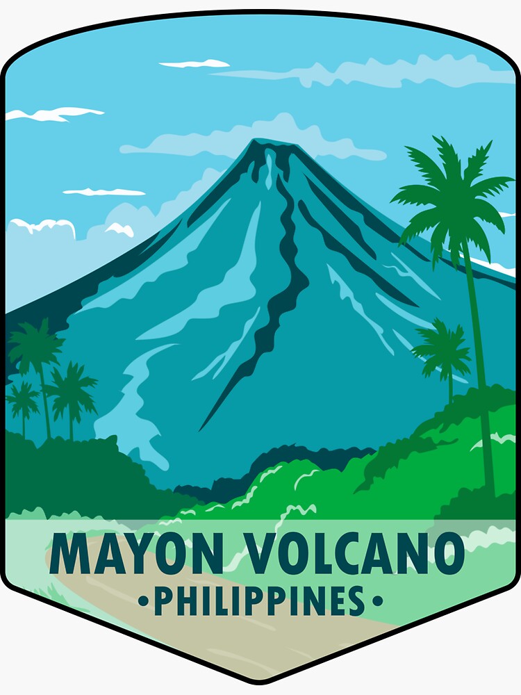 "Mayon Volcano Philippines" Sticker for Sale by hatimelhag | Redbubble