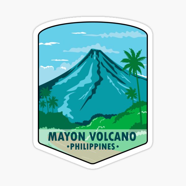 "Mayon Volcano Philippines" Sticker for Sale by hatimelhag | Redbubble
