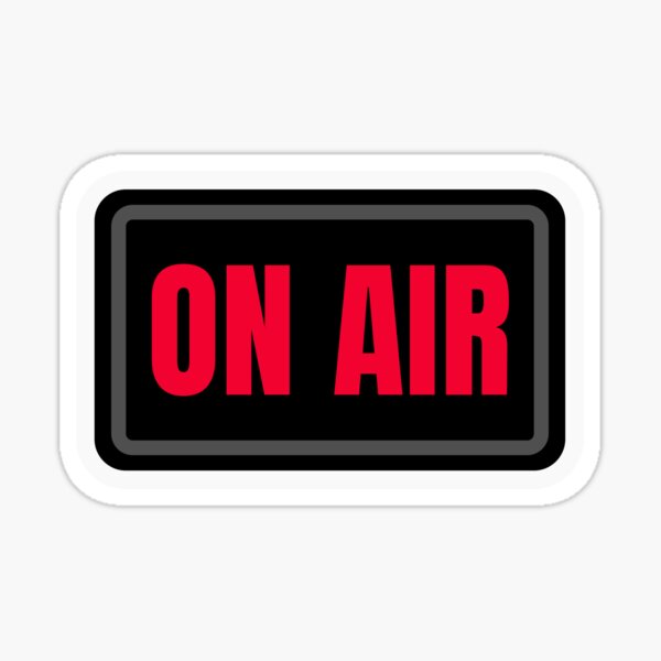 "On Air Live Radio Sticker Design" Sticker for Sale by BeyondPast ...