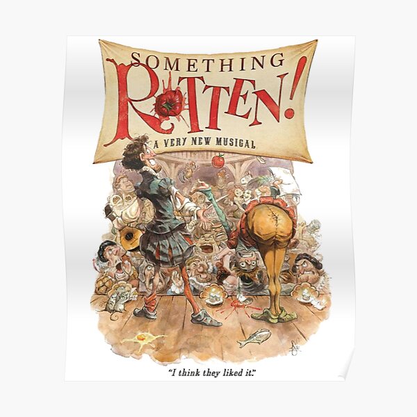 "Something Rotten musical " Poster for Sale by VoltGBdesign | Redbubble