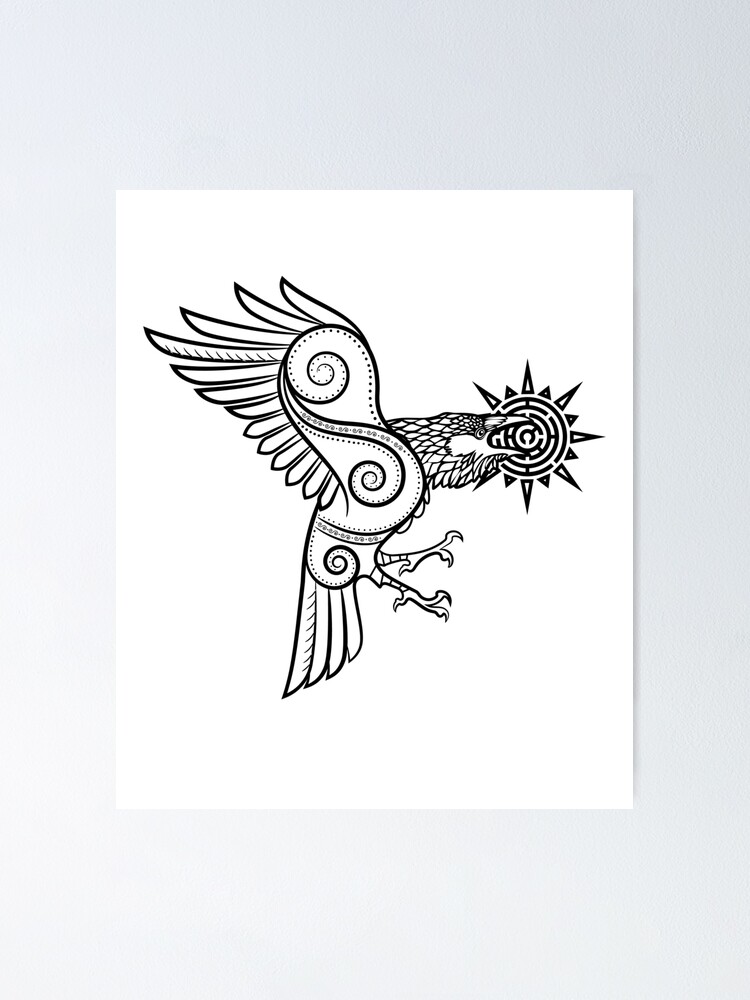 "Raven Stealing the Sun Light Native American Mythology " Poster for ...