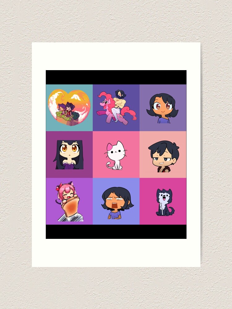 "Aphmau Collection Mosaik Aaron, Zane, Kawaii chan " Art Print for Sale ...