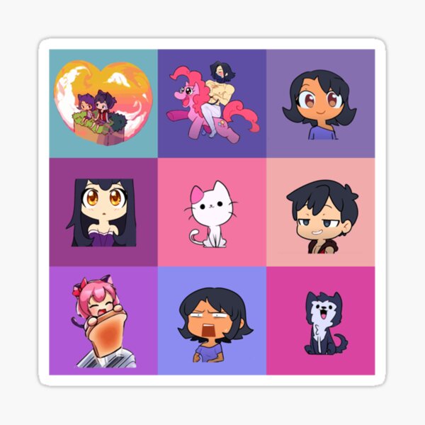 "Aphmau Collection Mosaik Aaron, Zane, Kawaii chan " Sticker for Sale ...