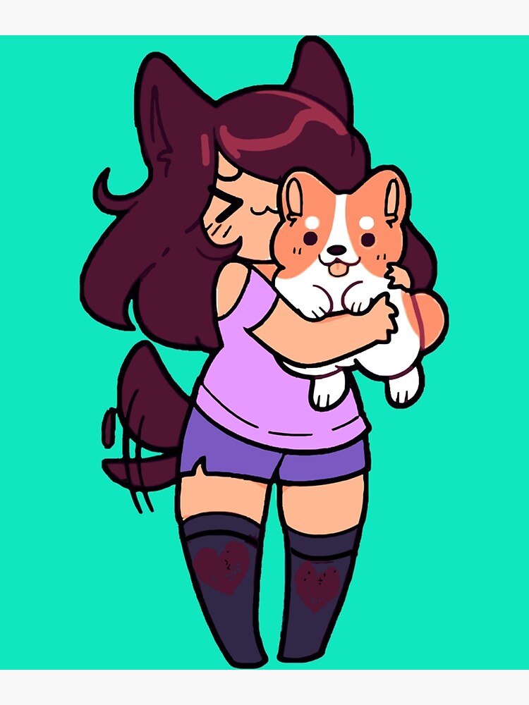 "aphmau Cute with her Dog " Art Print for Sale by WiZoEmKids | Redbubble