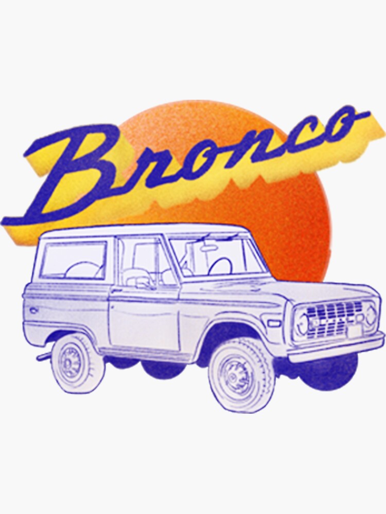 "Bronco Sunset vintage" Sticker for Sale by MonaStoreS | Redbubble