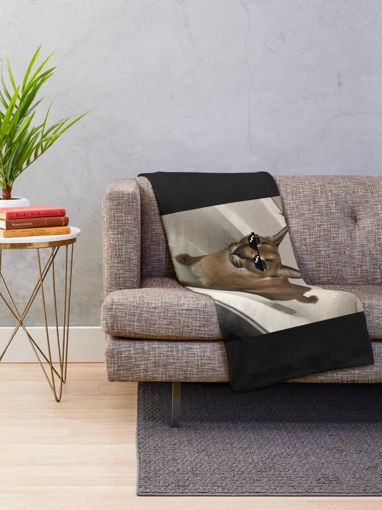 "Big Floppa in a Bathtub meme" Throw Blanket for Sale by momdadcats ...