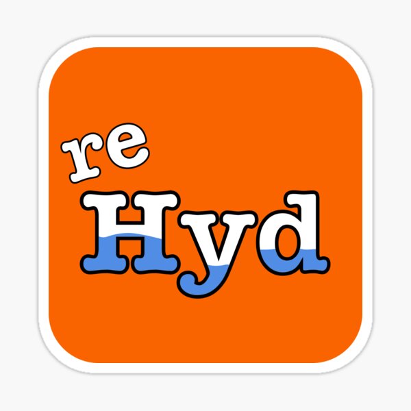 "reHydrate App-Logo (kurz) - orange" Sticker von petter-braka | Redbubble