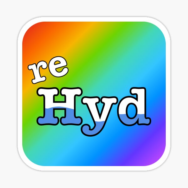 "reHydrate App logo (Short) - rainbow" Sticker for Sale by petter-braka ...