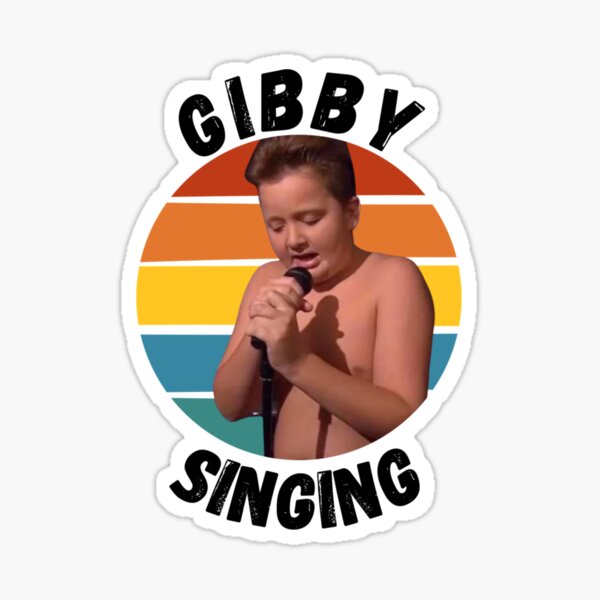 "Singing Gibby " Sticker by DangWaffle99 | Redbubble