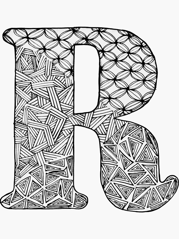 "Big Block Letter R" Sticker by mikilevran | Redbubble