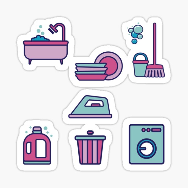 "House Cleaning Products Sticker Pack" Sticker by Stickerwars1977 ...