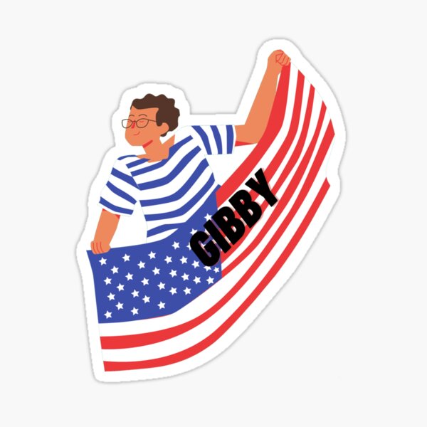 "USA Gibby Flag " Sticker by DangWaffle99 | Redbubble