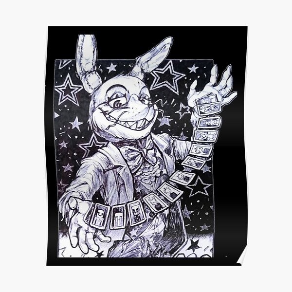 "Fnaf Security Breach Vanny Joker Black And White Stiker" Poster by ...