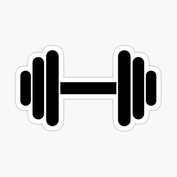 "Gym Essentials Dumbbell" Sticker for Sale by FitnessGeek | Redbubble