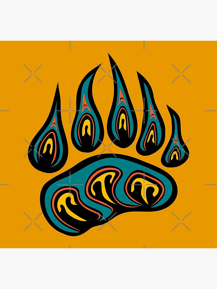 "Four Directions Bear Paw Indigenous Art WAWEZHI CANADA" Poster by ...