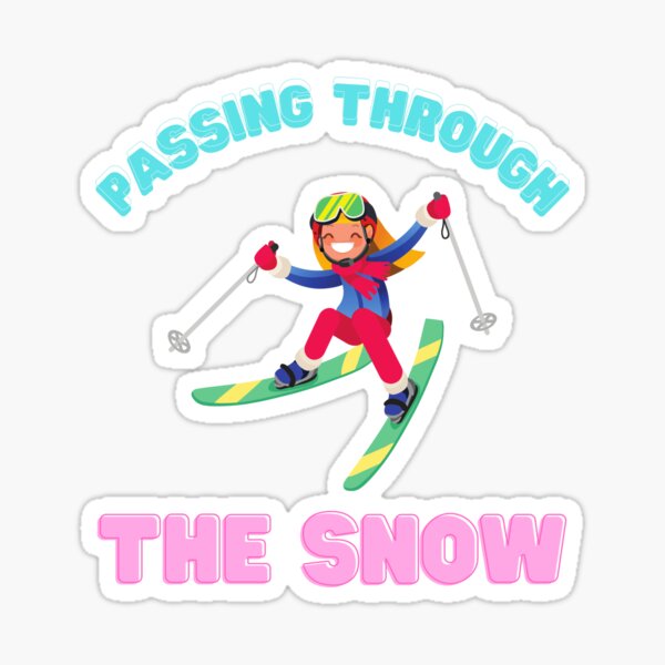 "Passing Through The Snow Little Girl Skiing" Sticker for Sale by The ...
