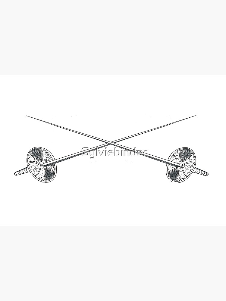 "Crossed Swords (Fencing Foil)" Poster by Sylviebinder | Redbubble