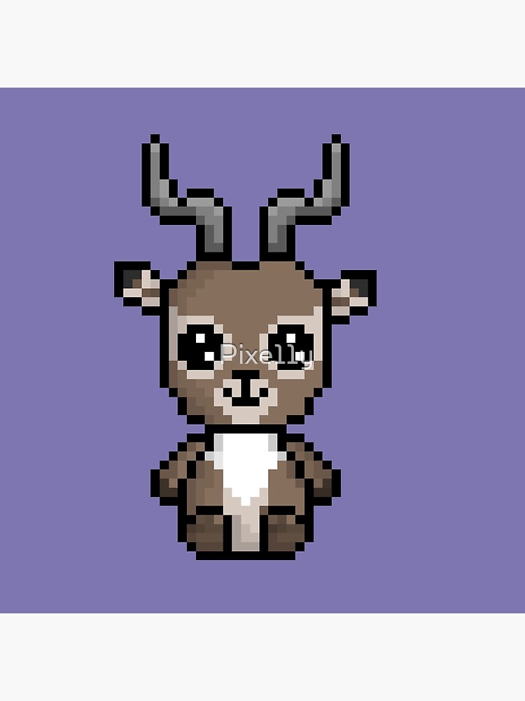 "Cute Antelope (Chibi Pixel Animal Character)" Art Print for Sale by ...