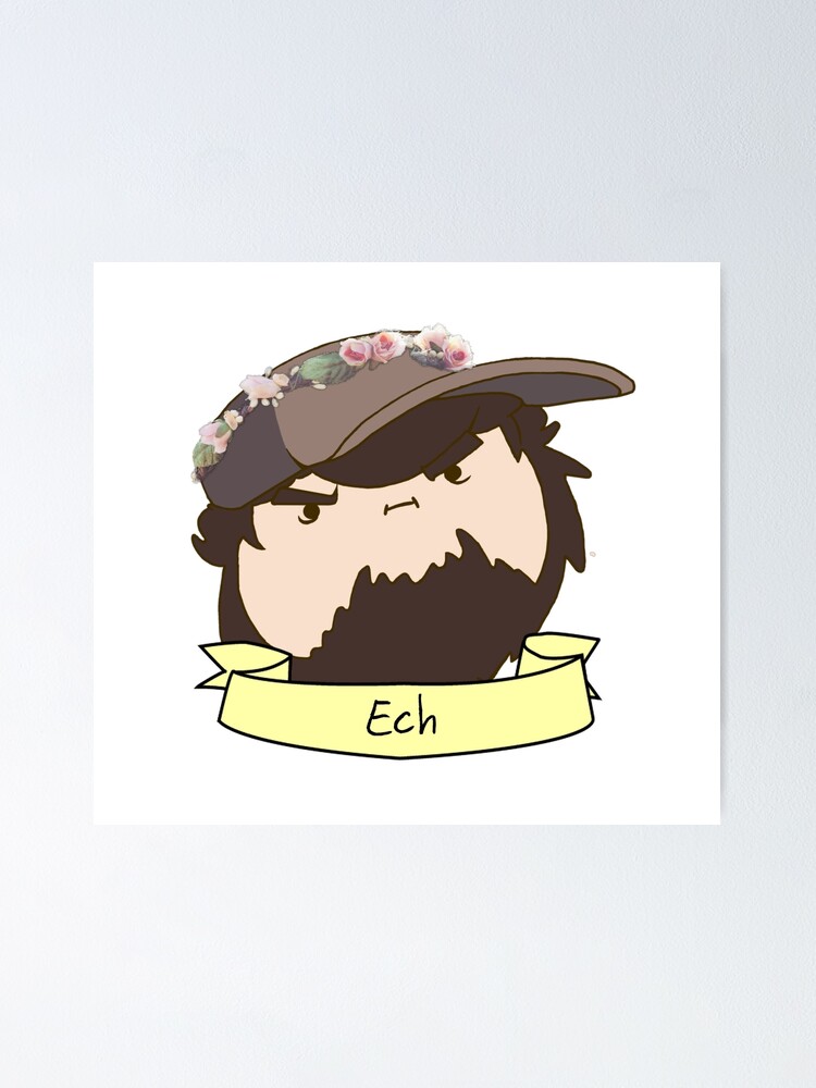 "JonTron: The Ech Flower Crown" Poster by SecretlyMBarry | Redbubble
