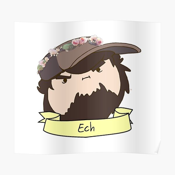 "JonTron: The Ech Flower Crown" Poster by SecretlyMBarry | Redbubble