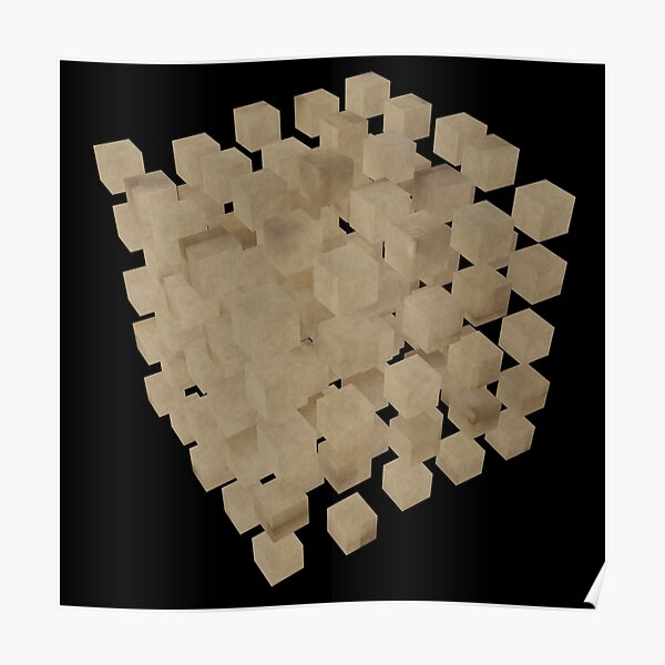 "Cube Cubic Cubes Stone Design" Poster for Sale by IlkerD | Redbubble