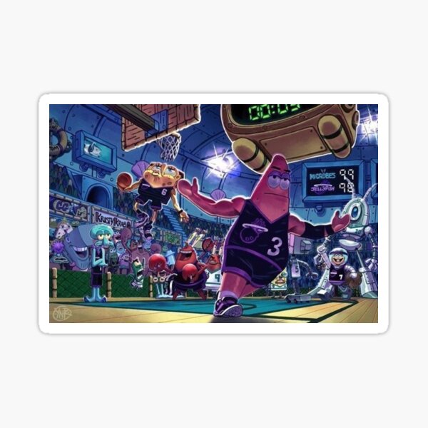 "Drippy Spongebob & Patrick as Wade & LeBron" Sticker for Sale by ...