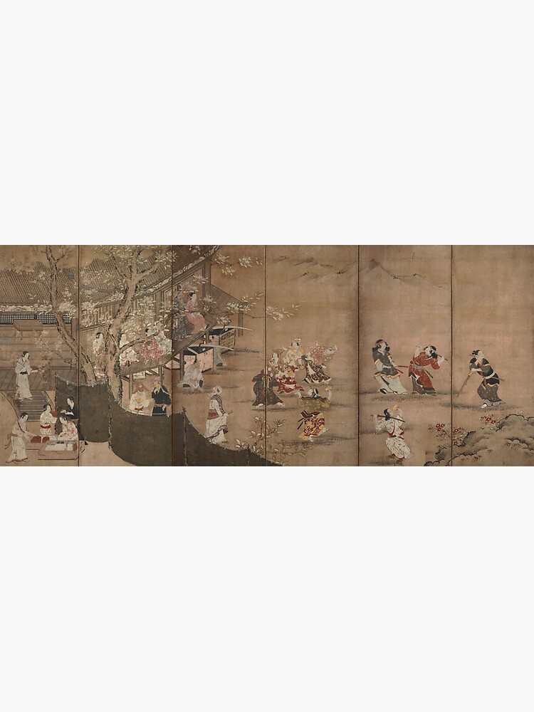"Kano Naganobu "Merrymaking Under the Cherry Blossoms"" Canvas Print ...