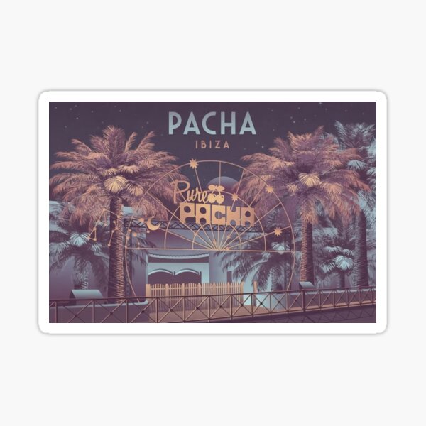 "Pacha Nightclub Poster" Sticker by christmayd | Redbubble