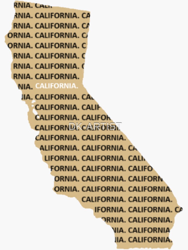 "CALIFORNIA | Fun Art~Design" Sticker for Sale by DK-ARTIST | Redbubble