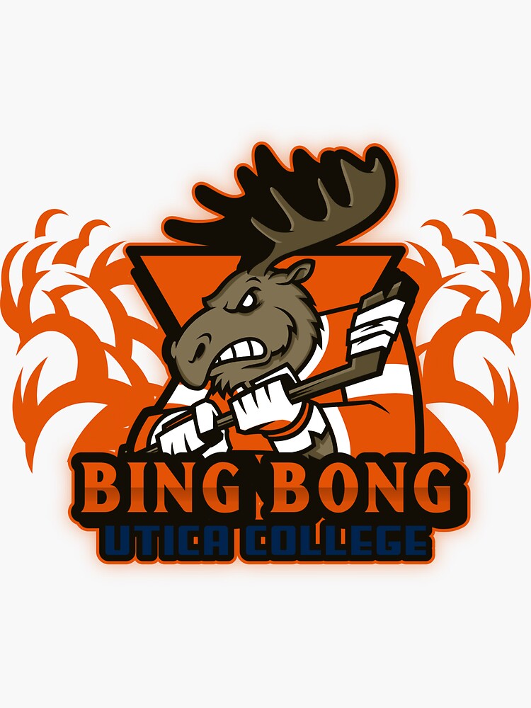 " Bing Bong Utica College Pioneers Moose Gear" Sticker for Sale by ...