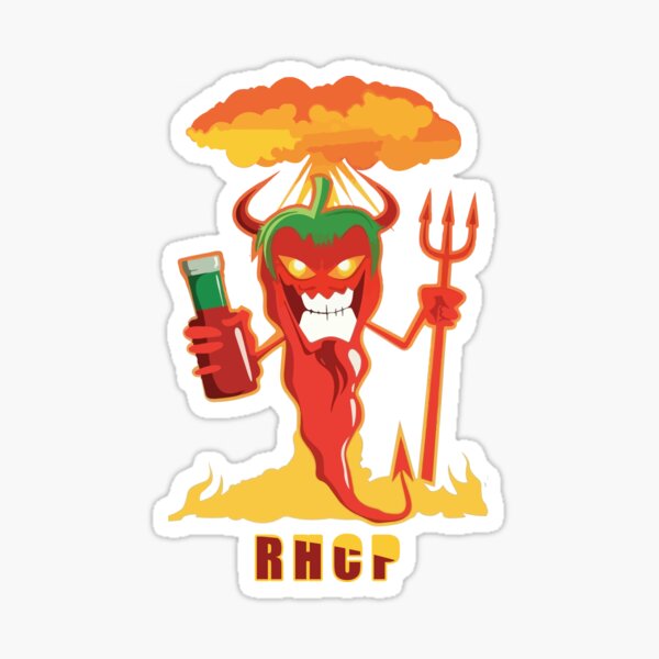 "Red Chilli Devil" Sticker by Sapatisketch | Redbubble