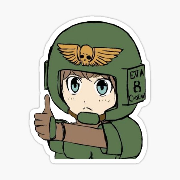 "Thumbs Up Cadian Guardsmen Warhammer" Sticker for Sale by ...