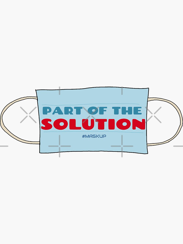 "Part of the SOLUTION" Sticker by AvocadoQueen | Redbubble