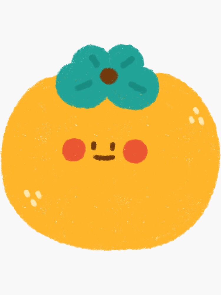 "Sweet Persimmon" Sticker for Sale by mimimiao | Redbubble