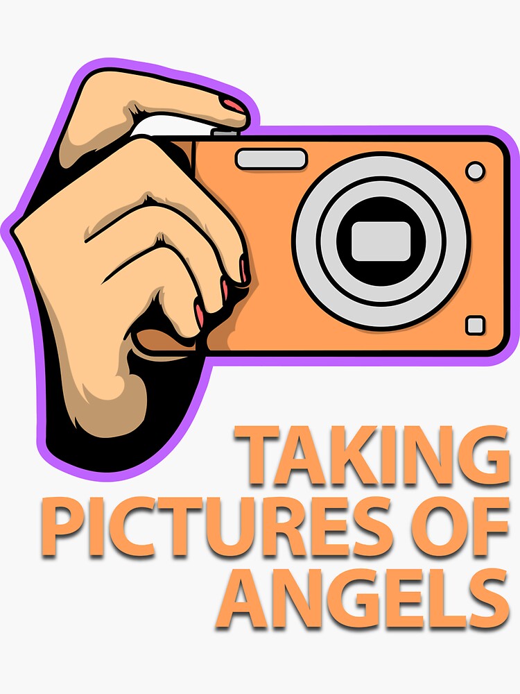 "taking picture of angel camera icon" Sticker for Sale by Perfunctory77 ...