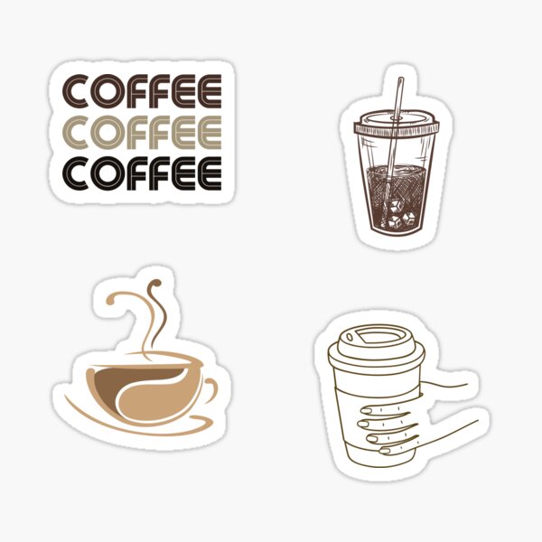 "Coffee Variety Sticker Pack" Sticker by jreiken | Redbubble