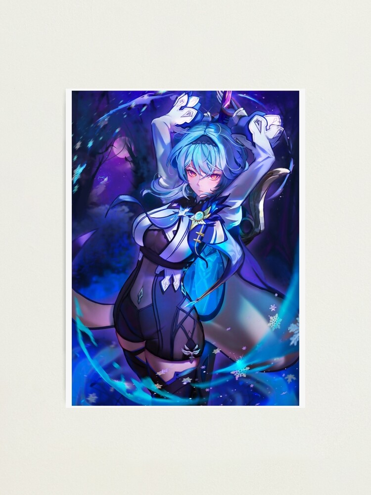 Lámina fotográfica «Impacto de Kawaii Eula Chan Genshin Lámina rígida | Regalo perfecto» de ...