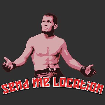 "khabib - send me location" Sticker for Sale by kidofwgkta | Redbubble
