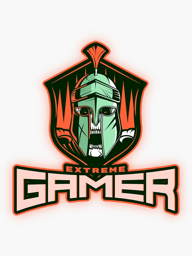 "Extreme Gamer with Undead Gladiator" Sticker by PRIVARSHU | Redbubble