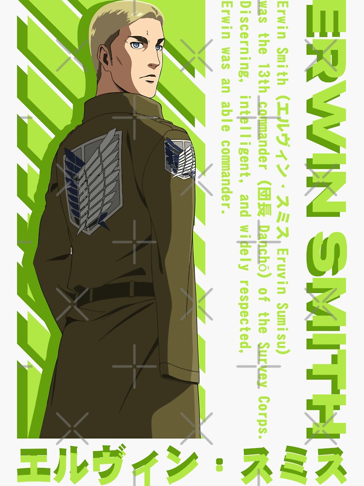 "Erwin Smith One Hand" Sticker by barts48 | Redbubble