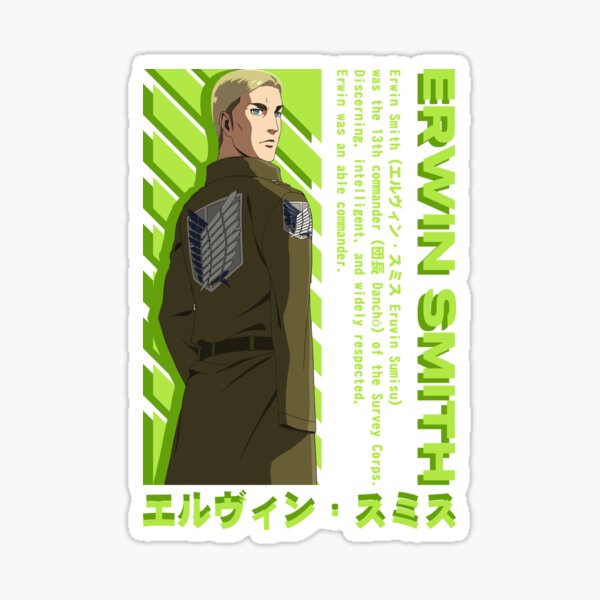 "Erwin Smith One Hand" Sticker by barts48 | Redbubble