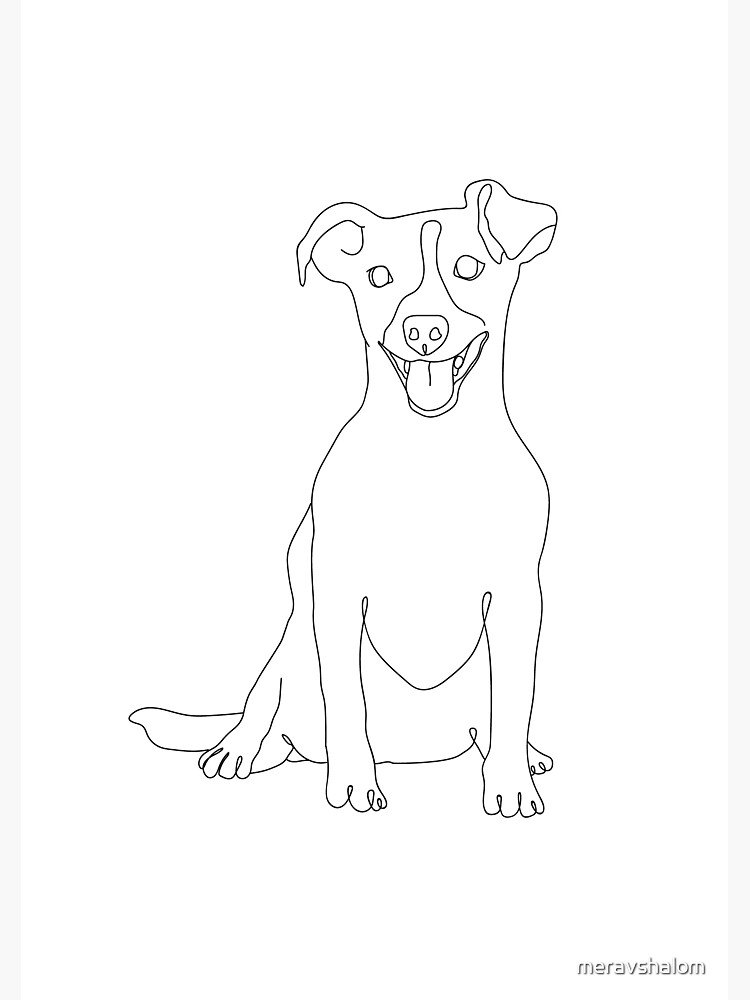 "Jack Russell Terrier Line Art" Poster for Sale by meravshalom | Redbubble