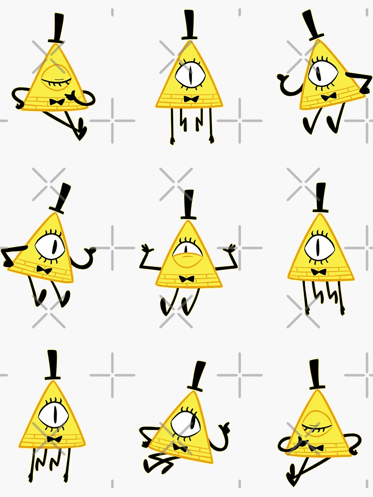 "Bill Cipher" Sticker for Sale by Blimpcat | Redbubble