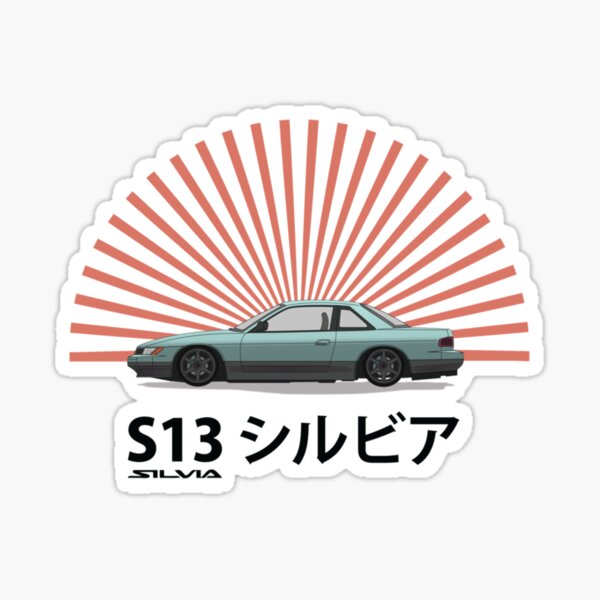 "Nissan Silvia S13 Rising Sun" Sticker for Sale by ConnieAndJoan ...